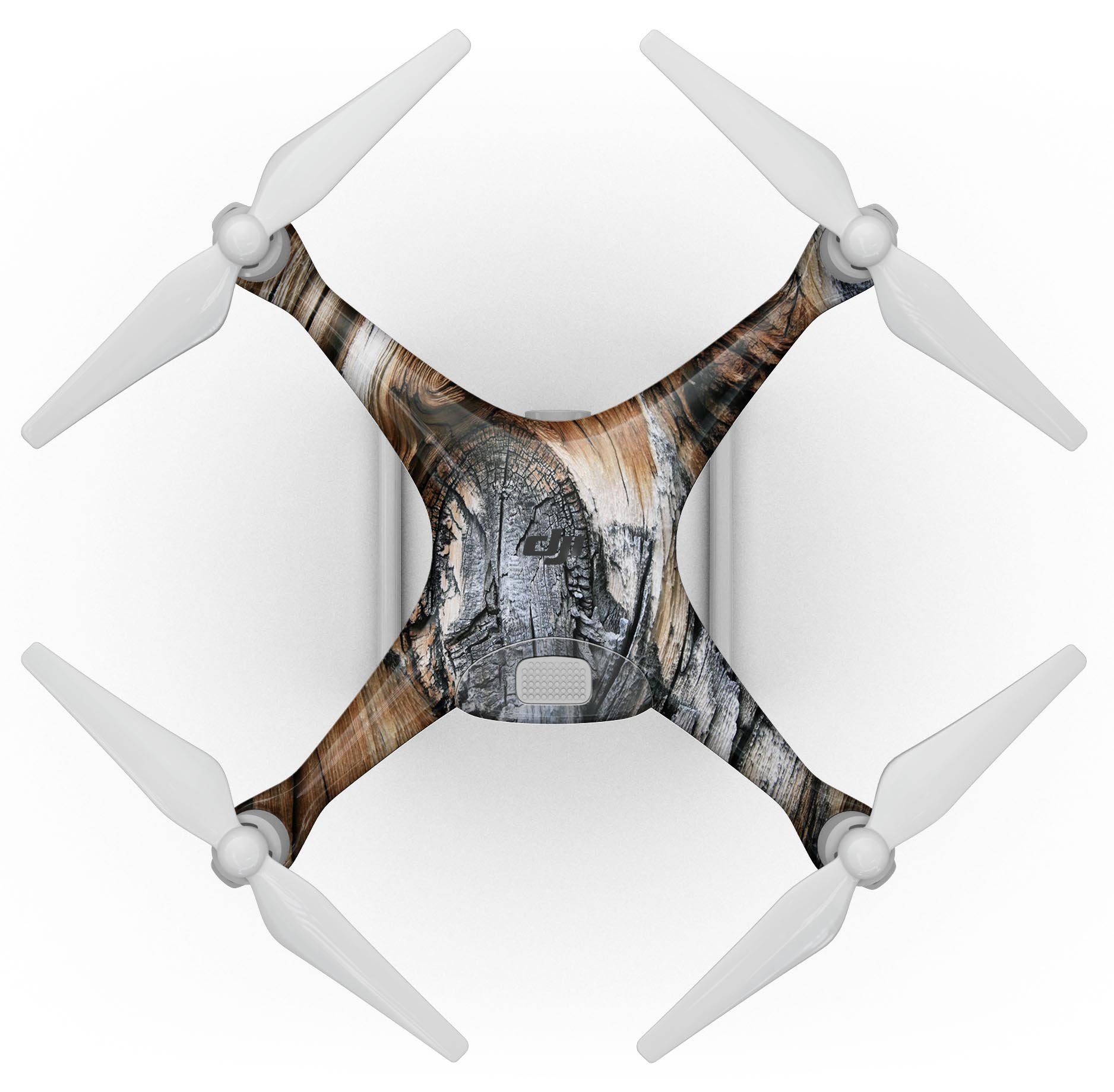 Design Skinz Design Skinz Raw Aged Knobby Wood Full-Body Wrap Decal Skin-Kit Compatible with The Drone DJI Mavic Air