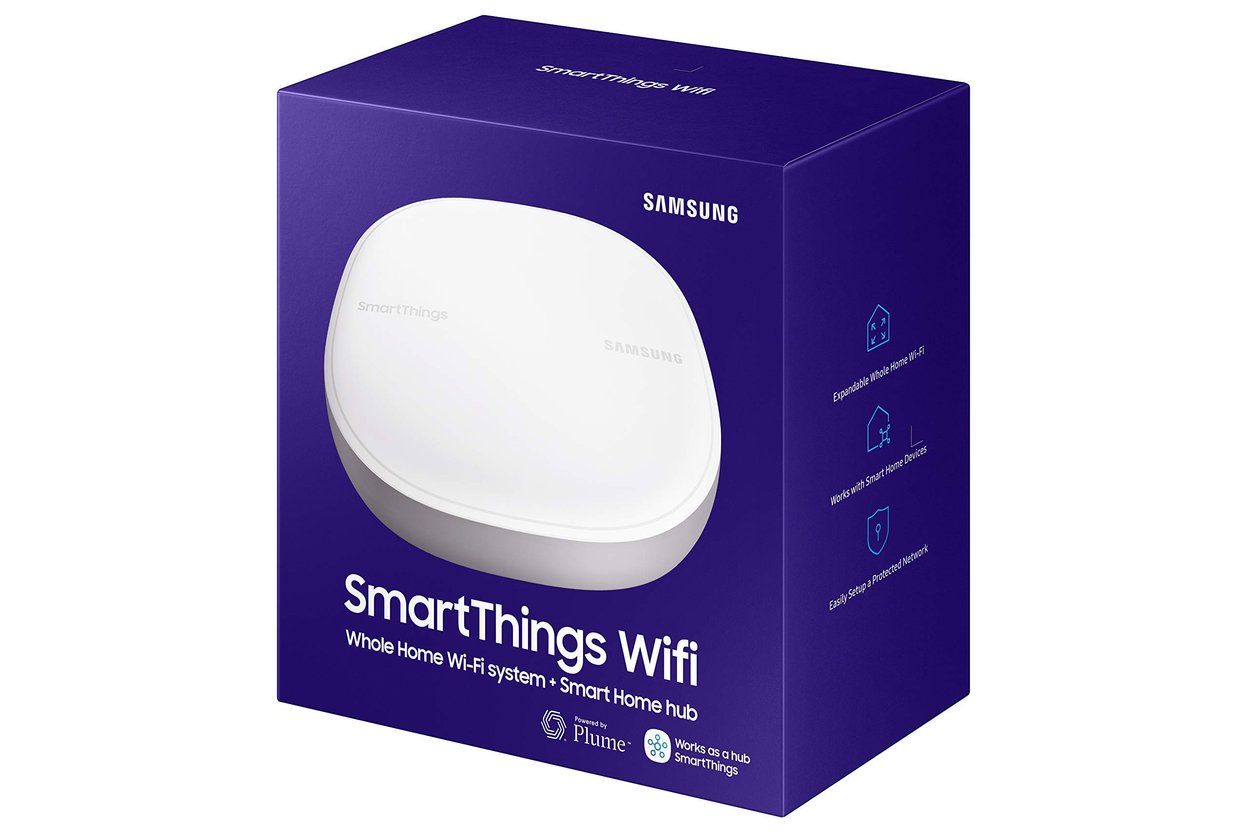 Samsung SmartThings WIFI Mesh Router Range Extender SmartThings Hub Functionality Whole-Home WIFI Coverage (Renewed)