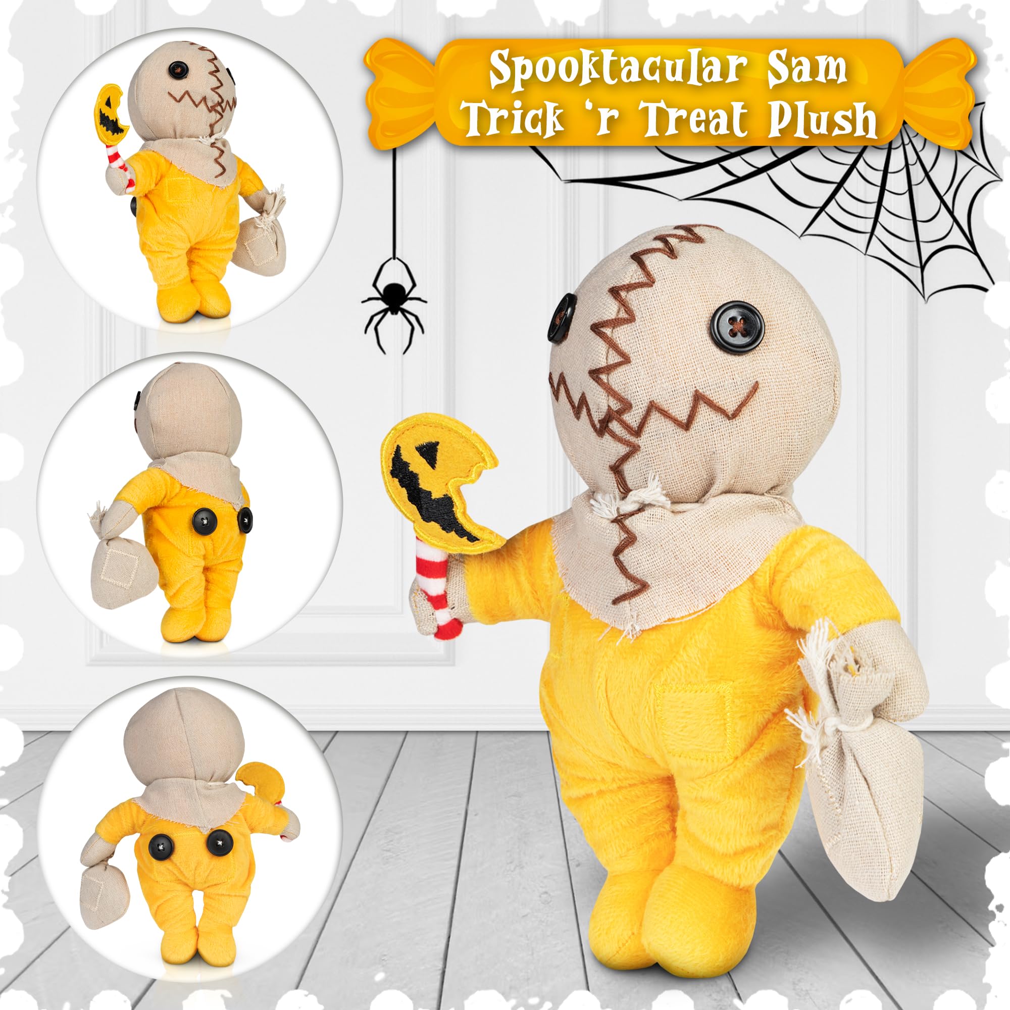8" Sam's Trick-or-Treat Plush: Halloween Doll for Spooky Decorations and Collectors, Stuffed Animal Design