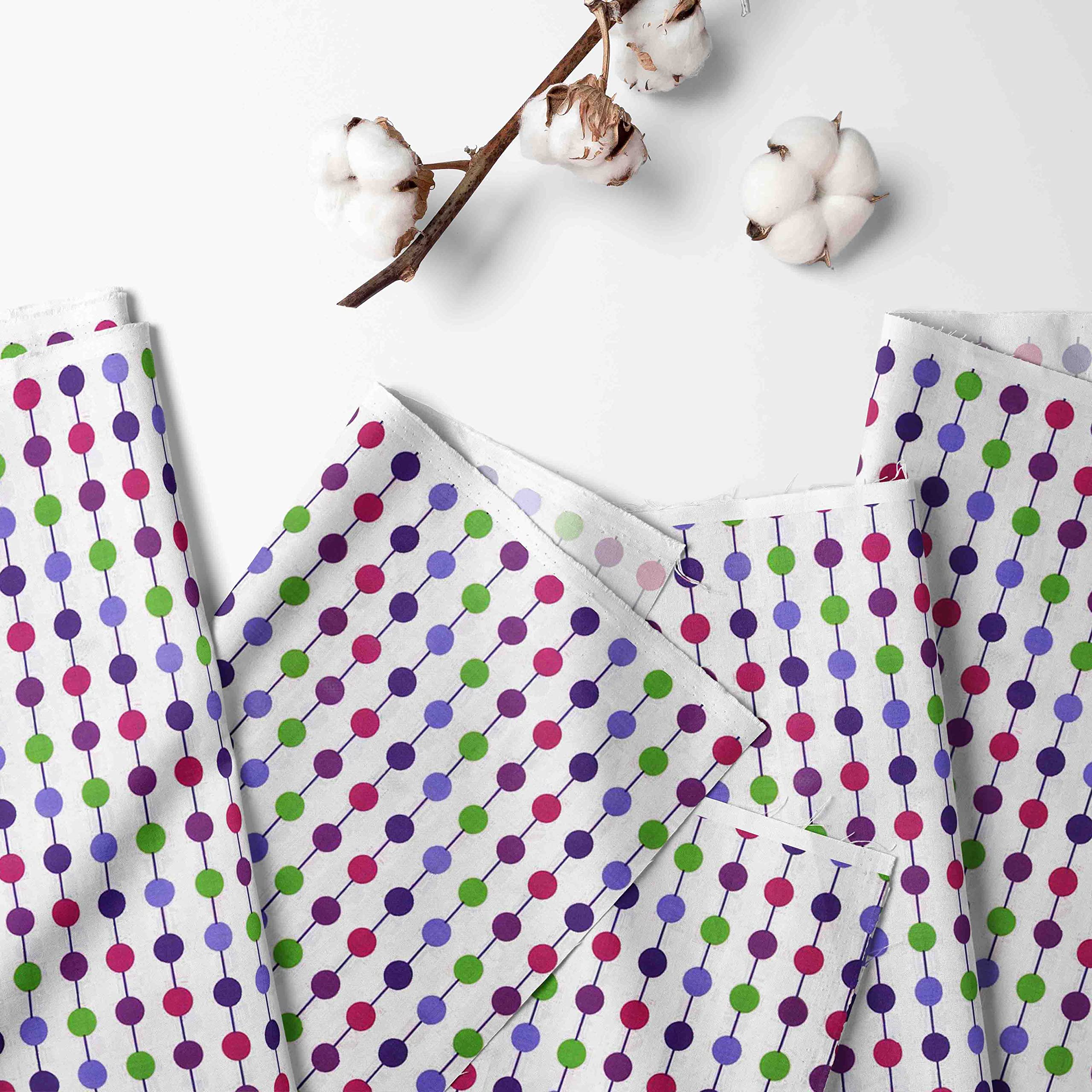 Bacati - 2 Pack Dots Purple Girls 100% Cotton Universal Baby US Standard Crib or Toddler Bed Fitted Sheets (Pearl String, Purple)