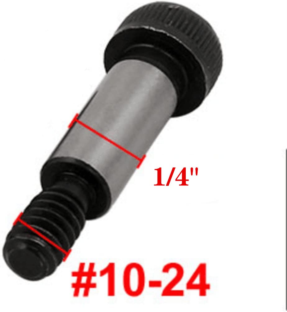 Sydien 6Pcs Alloy Steel Shoulder Bolt #10-24 UNC Thread Shoulder Dia 1/4" Shoulder Length 5/8"