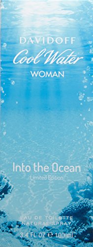 Davidoff Cool Water Into The Ocean Eau de Toilette Spray for Women, 3.4 Ounce