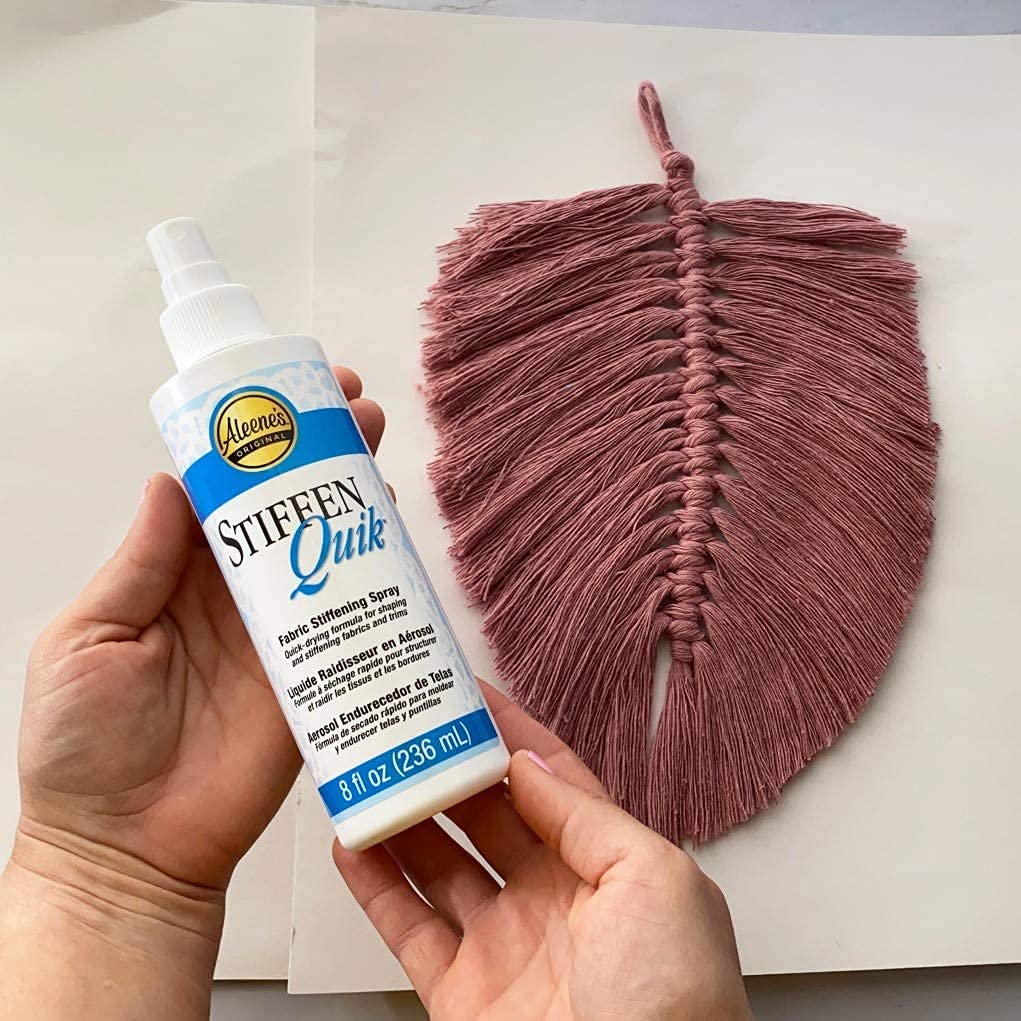 Aleenes Stiffen Quik Fabric Spray (8oz) - Washable Adhesive for Fabric, Textiles, Hats, Bags, and Crafts. Includes 20 Sewing Clips