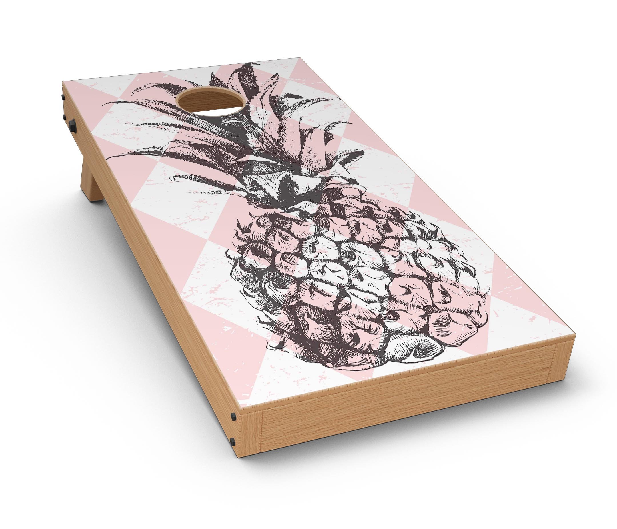 Design Skinz Summer Tropical Skin Set for Cornhole (Skin Only) - Tropical Summer Pink Pineapple v1