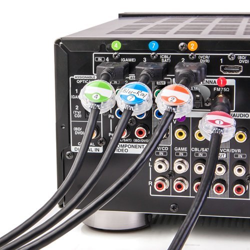 Dotz Home Entertainment Cord Identifier Kit for Cord and Cable Management (DCI131HEK-C)