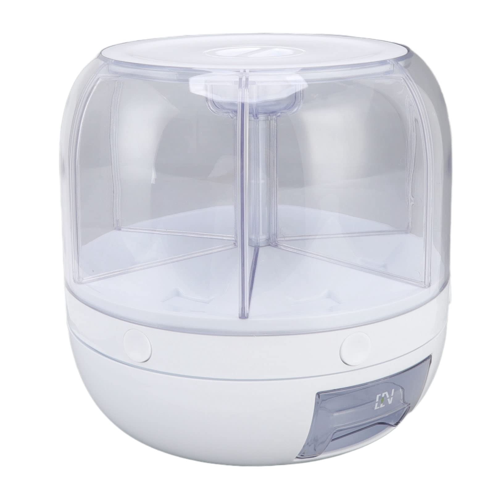 6 Grid Rice & Grain Storage Container, 360° Rotating Dry Food Dispenser Grain Food Storage Box Rice Bucket with Lid Moisture Resistant Household for Home Kitchen (10kg)