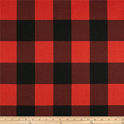 Premier Prints Buffalo Check Red/Black, Fabric by the Yard
