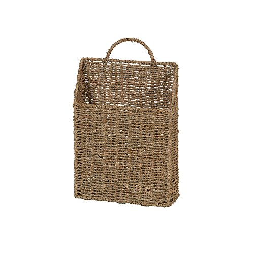 Household Essentials ML-5613 Seagrass Wall Basket Set, Brown, 2 Piece