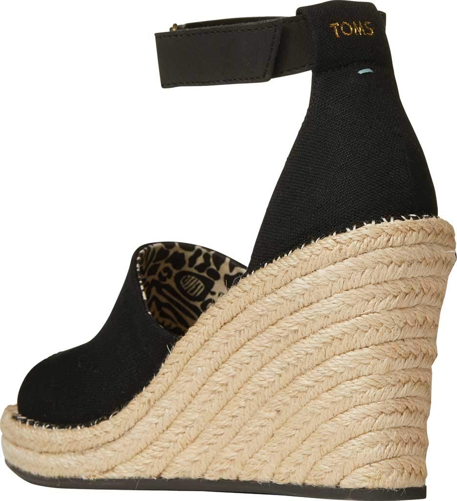 TOMS Marisol Wedge Black Leather 7.5 B (M)