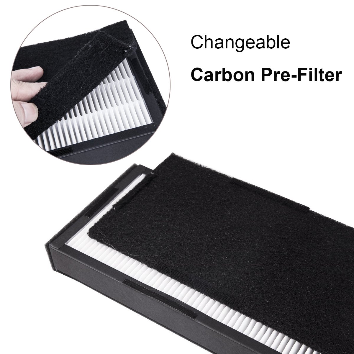 BBT BAMBOOST Filter B Replacement Fit for Germguardian Air Purifier FLT4825 Filter-b Models AC4825 AC4300 AC4800 AC4900,AP2200CA,BXAP148(1pcs HEPA True Filters and 2 Pieces Carbon Filters)