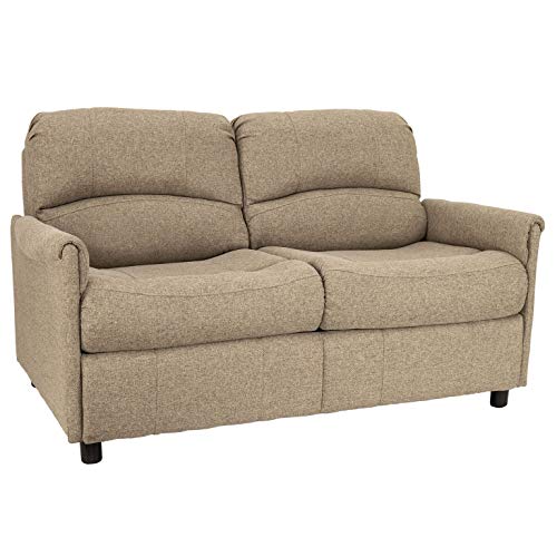 RecPro 60" RV Hide A Bed Loveseat | RV Sleeper Sofa | Cloth | Memory Foam Mattress | Pull Out Couch | RV Furniture | RV Love Seat | RV Couch | RV Living Room Furniture (Oatmeal)