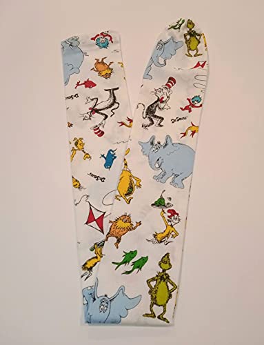 Twisted 2 perfection Stethoscope Covers Handmade Variety Patterns Colors 100 Cotton Scrunchie (Dr Seuss)