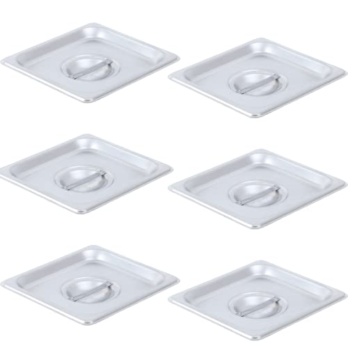 ERUPTA Stainless steel Commercial Steam table pan Lids,NSF Anti-jam GN hotel Pans Lid-1/6 catering food pan lid