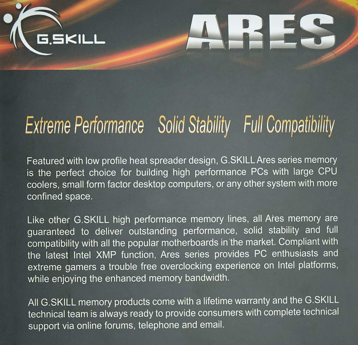 G.SKILL Ares Series 16GB (2 x 8GB) 240-Pin DDR3 SDRAM DDR3 2400 (PC3 19200) Desktop Memory Model F3-2400C11D-16GAB