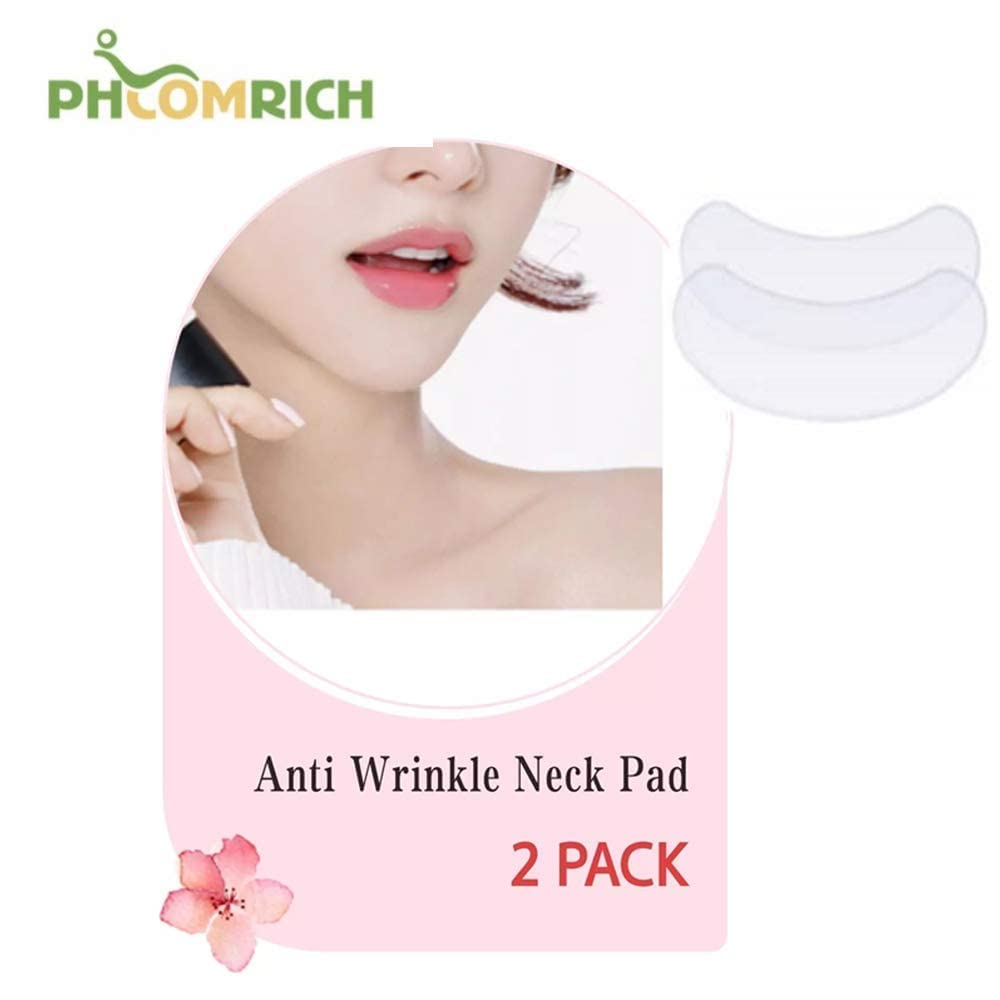 PHCOMRICH Neck wrinkle patches x 2,Anti-aging Advanced skin firming Treatment and Prevention - silicone wrinkle patches reusable (16 day supply).