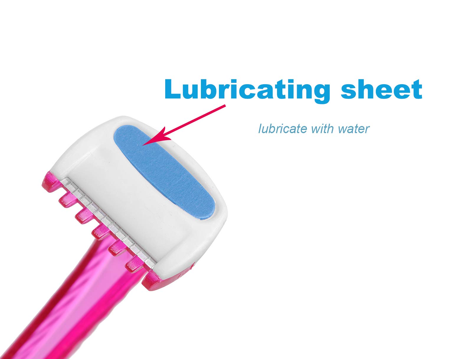 6 Pack Durable Travel Accessories Women Bikini Line Razors Shaver Pubic Hair Removal Beauty Razor Disposable Shavers with Lubricating Sheet