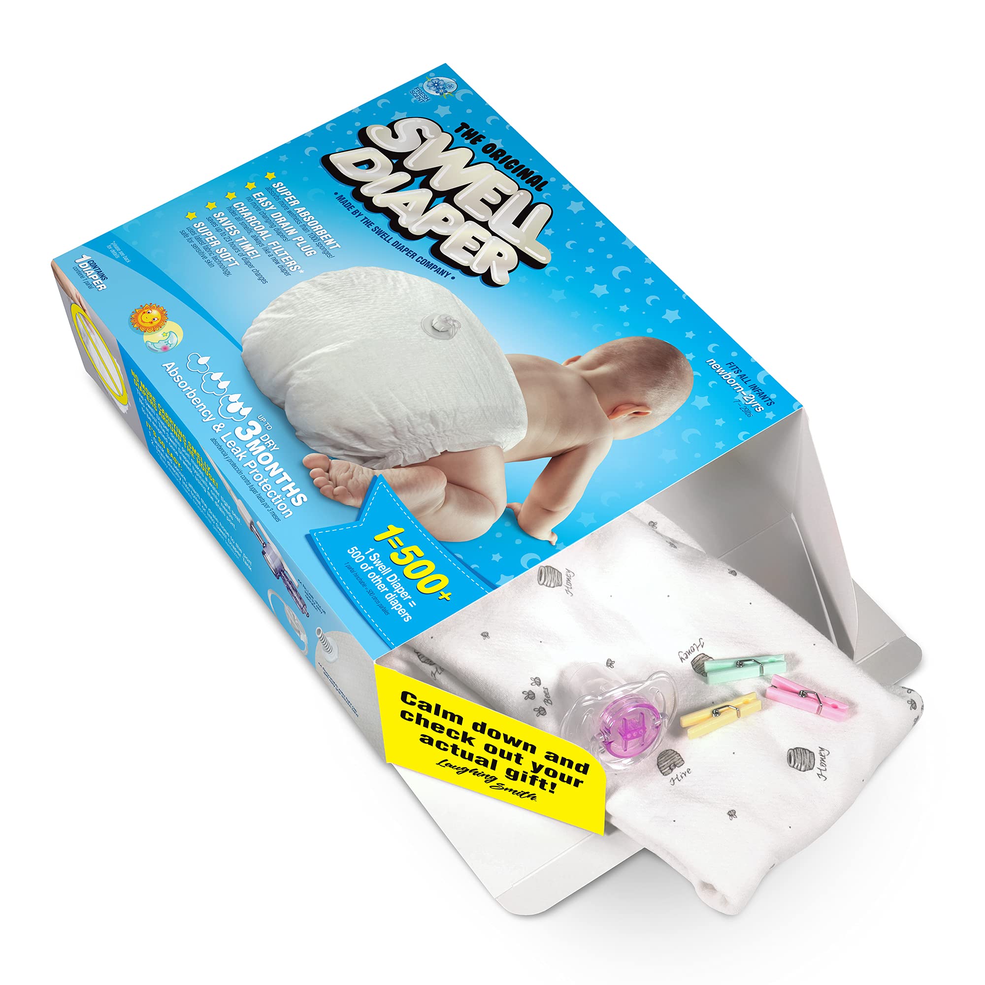 Laughing Smith® Swell Baby Diaper – Prank Gift Box – Gag Gift Boxes for First Time Parents Presents & Funny Hilarious Joke Gift Box to Wrap Your Real Present