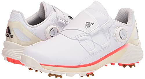 adidas Women's ZG21 BOA Golf Shoes, Footwear White/Core Black/Solar Red, 11