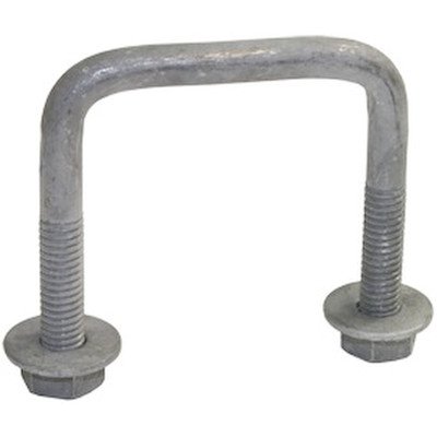 Galvanized Square U-Bolts [Set of 4] Size: 3.19" H x 3.06" W x 0.5" D