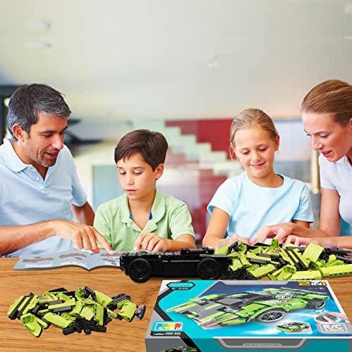 GAMZOO STEM Building Toys for Kids with 2-in-1 Remote Control Racer Snap Together Engineering Kits Early Learning Racecar Building Blocks and Off-Road Best Gift for 6 7 8 and 9+Year Old Boys and Girls