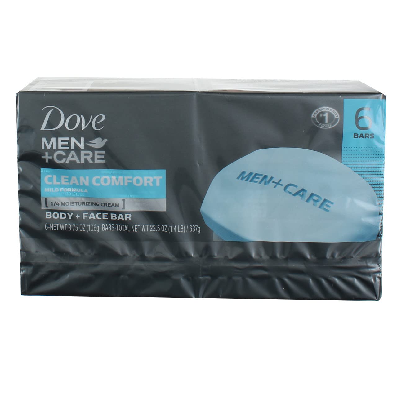 Dove Men+Care Body and Face Bar, Clean Comfort, 4 oz