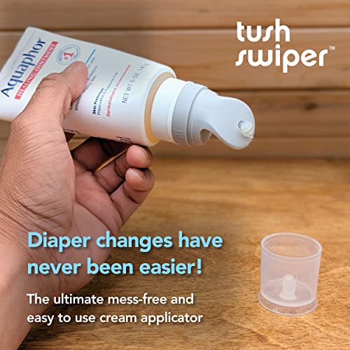 Eli & Ali Tush Swiper - Diaper Rash Cream & Butt Paste Applicator - Universal Fit for Most Diaper Creams | Mess-Free & Hygienic Alternative to Cream Spatula - Carry Less Baby Gear - Orange, 1 Pack