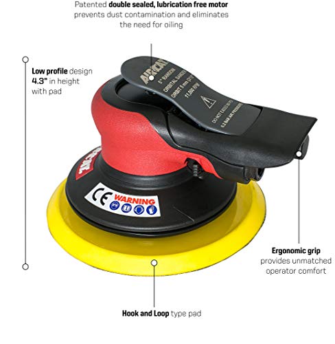 AIRCAT Pneumatic Tools 6700-5-336: Non Vac Orbital Palm Sander 11,000 RPM