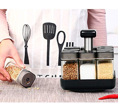 Revolving Spice Rack Organizer Caddy, Rotating Spice Storage for Cabinet and Kitchen, 8 Jar Herb and Spice Countertop Spice Rack(Spices Not Included)