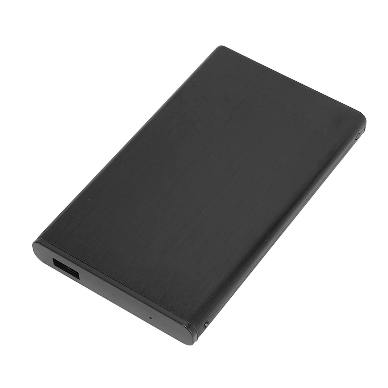 Acogedor USB 3.0 Portable Hard Drive Enclosure 2.5 Inch Aluminum Mobile Hard Drive Enclosure, with LED Status Indicator, Support 2TB Capacity, 6Gbps Transfer Rate (Black)