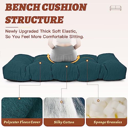 Focuprodu Bench Cushions. Non-Slip Pile Bench Cushion for Indoor and Outdoor in Multiple Scenarios.36x14 Inch Bench Cushion Ideal Cushion for Benches, Sofas and Raised Windows. (36x14x4, Ink Black)