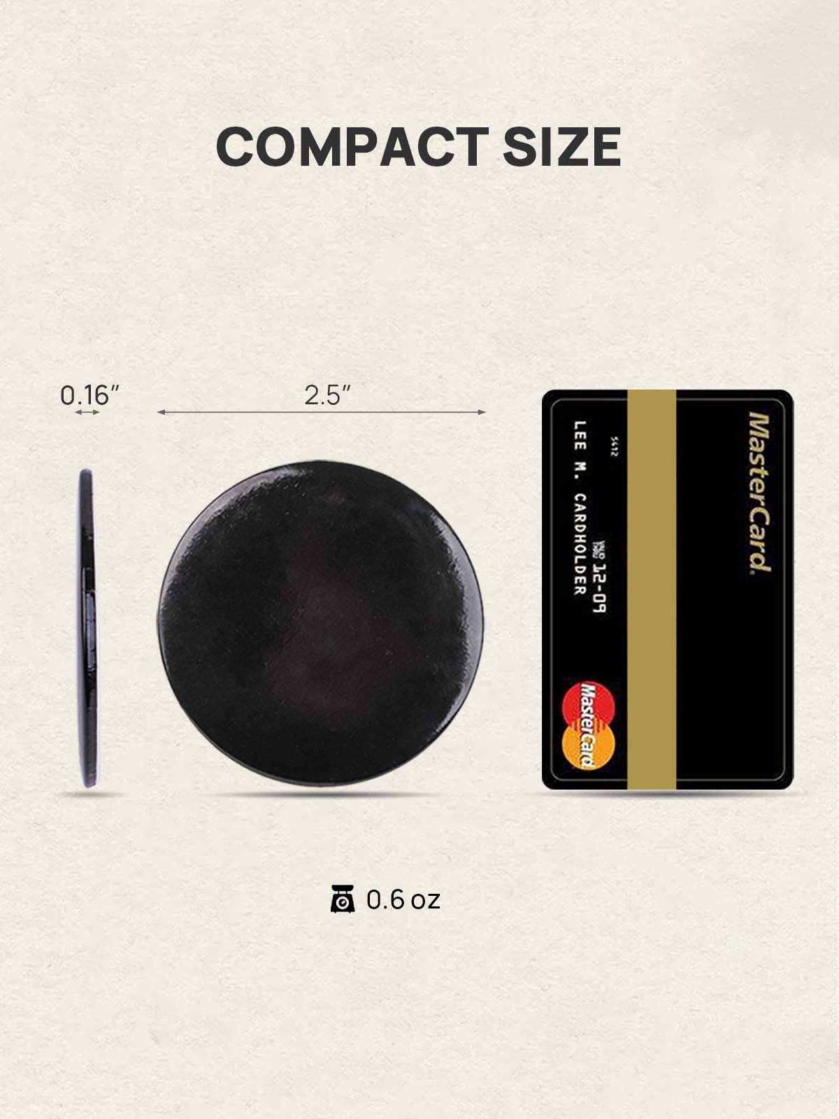 Getinbulk Compact Mirror Bulk Round Makeup Glass Mirror for Purse Great Gift 2.5 Inch Pack of 12 (Black)