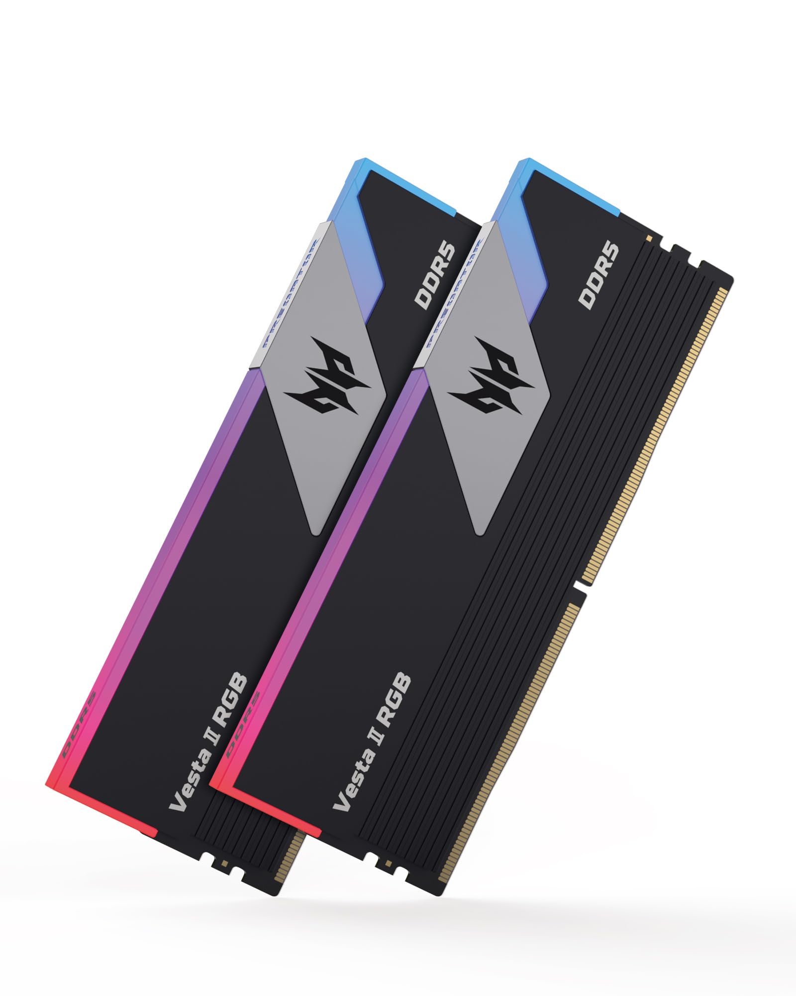 Acer Predator Vesta II DDR5 RGB RAM 32GB Kit (16GBx2) 5200MHz (PC5-41600) C38 Desktop Memory 1.25V with Temperature Sensor - BL.9BWWR.316