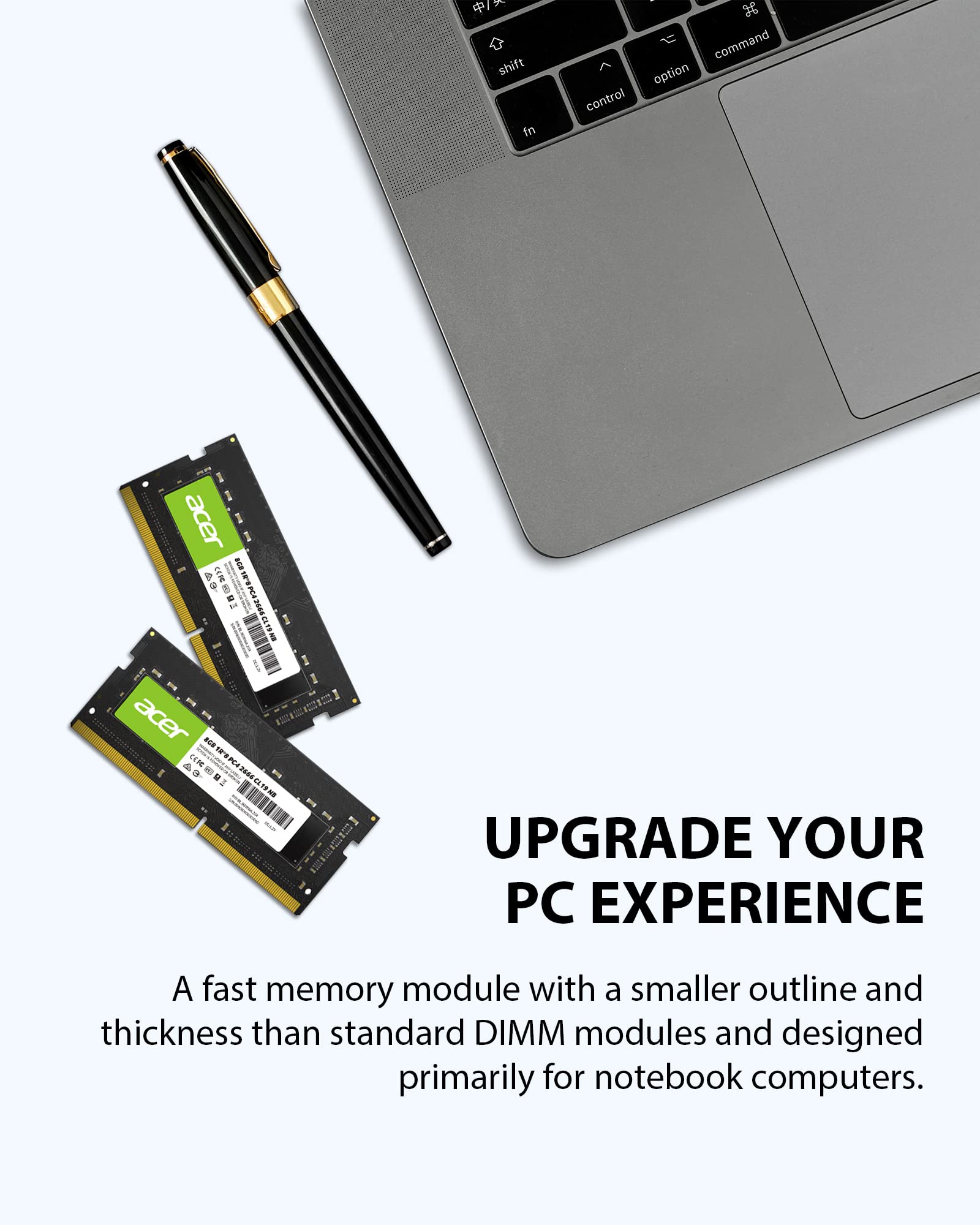 acer SD100 16GB RAM DDR4 (1x16GB) Laptop Ram 2666 MHz SODIMM PC4-2500 CL19 Memory 1.2v - BL.9BWWA.210