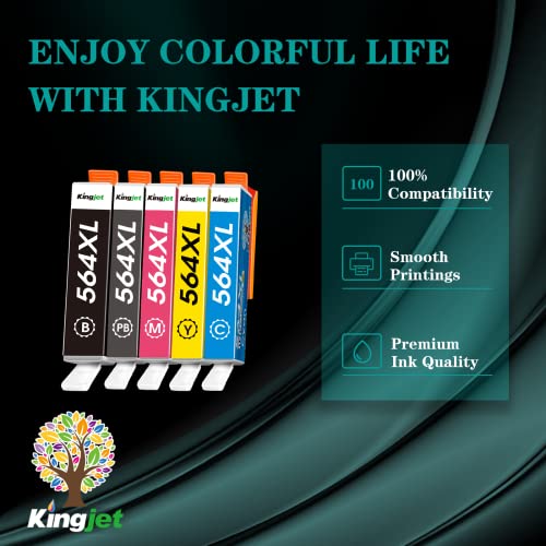 Kingjet Compatible Ink Cartridge Replacement for Canon 280 281 PGI-280XXL CLI-281XXL PGI-280 CLI-281 XXL Work with Canon Pixma TR8520 TR7520 TS6120 TS6220 TS6320 TS8120 TS8220 TS9120 Printer, 5 Pack