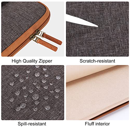 DOMISO 15.6 inch Laptop Sleeve Case Water Resistant Shockproof Protective Computer Bag for 15.6" Notebook/Lenovo IdeaPad ThinkPad/HP Pavilion 15 Envy 15/Dell XPS 15/Asus/Acer, Brown