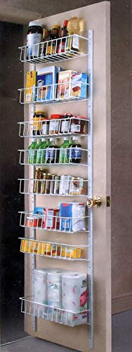 Jumbl 24" Wide Adjustable Door/Wall Mount Hanging Spice Storage Rack