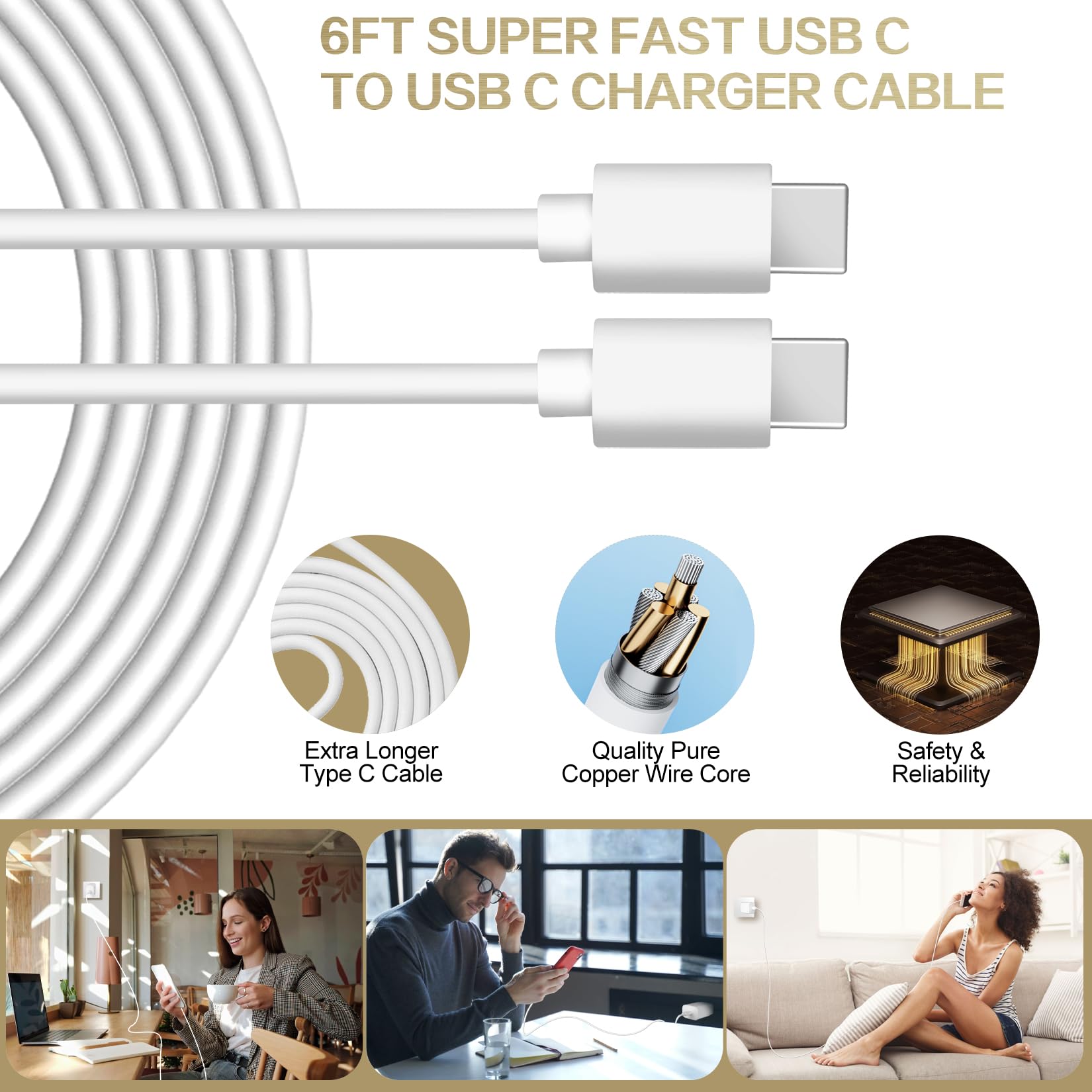 ULTRAPROLINK 3Pack 10FT iPhone Charger, Fast Charging USB C to Lightning Cable, Compatible with iPhone 14/13/12/11/XS/XR/iPad Pro/Air and More