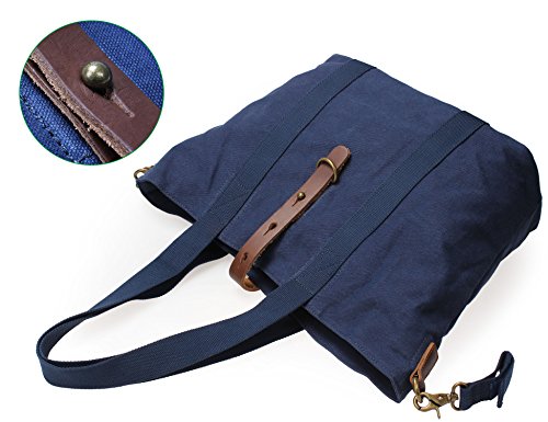 Diaper Tote Bag Mom Shoulder Bag Baby Canvas Nappy Bag For Boys And Girls M02 (blue)
