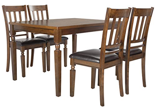 Safavieh Home Collection Kodiak 5 Piece Dining Set, Light oak and Black