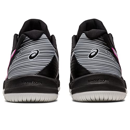 ASICS Men's Solution Swift FlyteFoam Tennis Shoes, 11.5, Black/HOT Pink