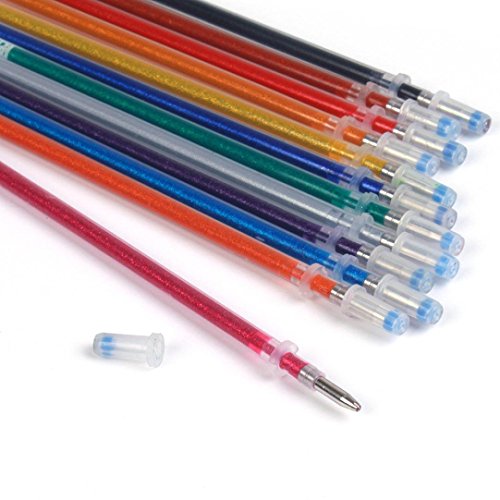 lotus.flower 60PCs Gel Pens Gel Refills Rollerball Pastel Neon Glitter Pen Drawing Colors(Random Color) (60pcs)