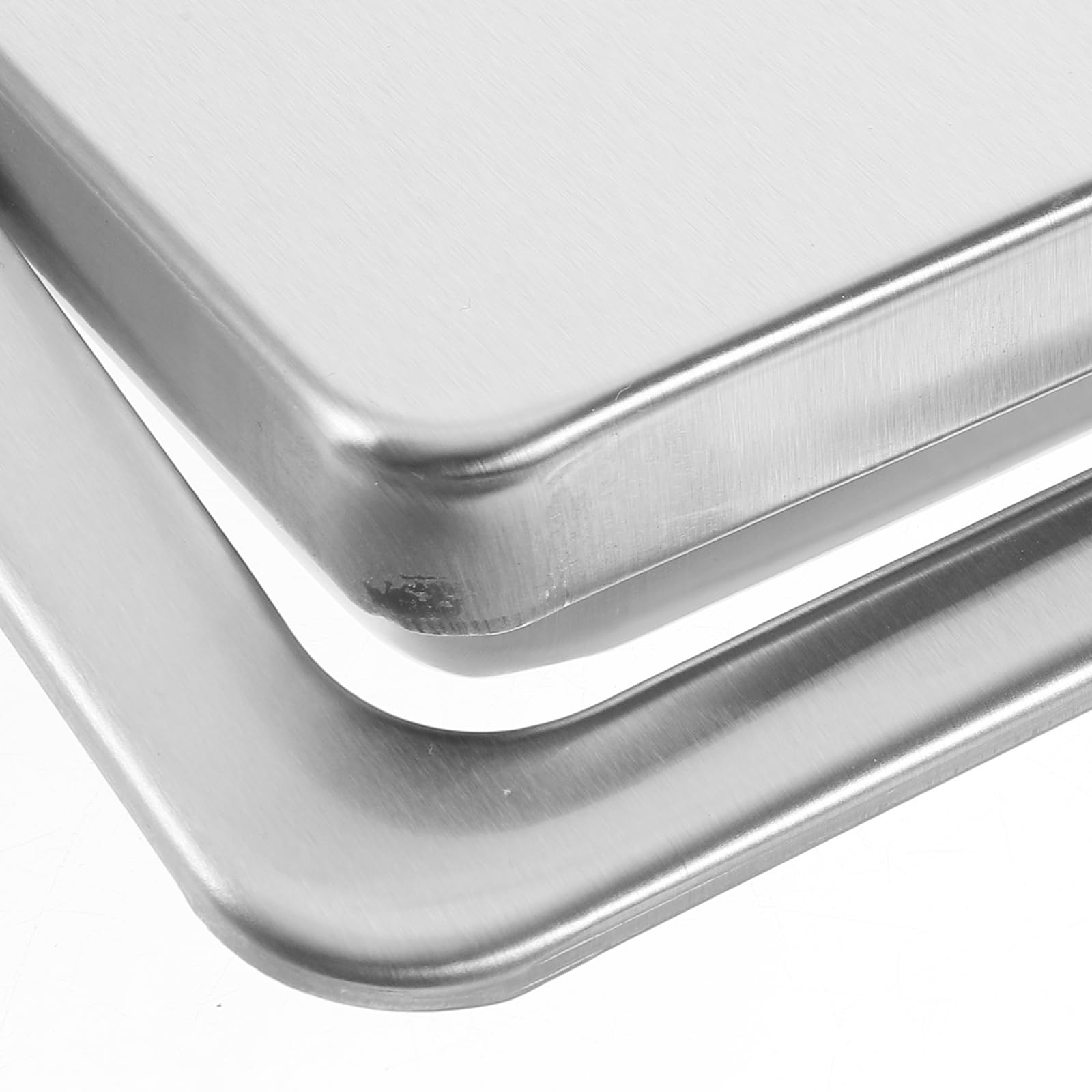 Amosfun Built-in Countertop Trash Bin Lid and Waste Chute Lid, Stainless Steel Balance Flap Cover, Silver Trash Grommet Swing Trash Can Lid Accessories 23X16.5X3.3CM