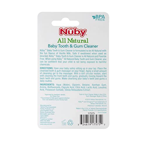 Dr. Talbot's Baby Toothpaste Naturally Inspired with Citroganix and Silicone Finger Gum Massager, Vanilla Milk Flavor