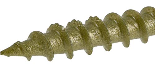 Power Pro 48595 Wood Screws, #8 x 1-1/2", Premium Outdoor Deck Screws, Rust Resistant, Epoxy Coated Bronze, 1lb Box, 203 pcs