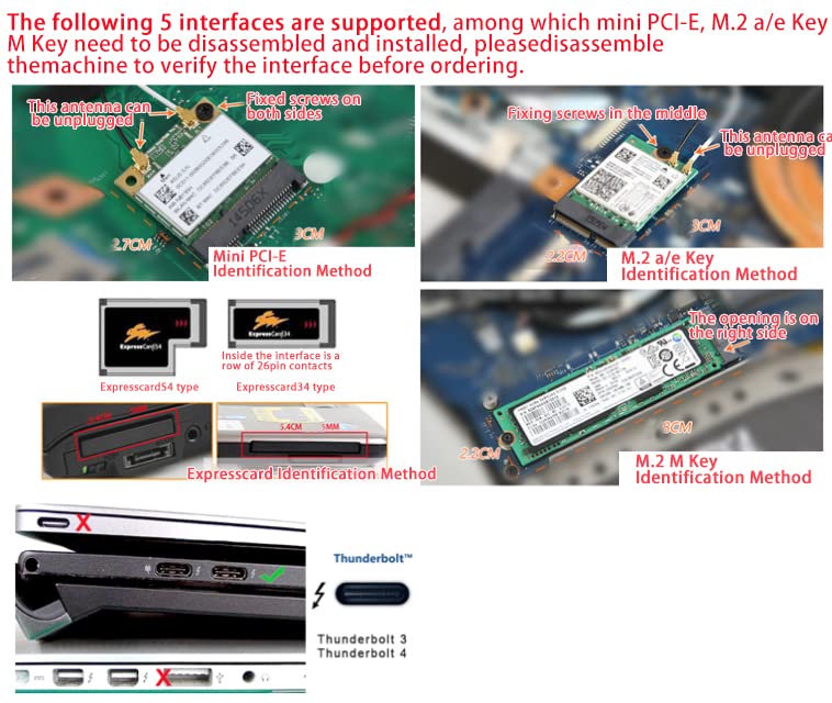 JMT EXP GDC Notebook External PCI-E Discrete Graphics Beast Series External Laptop Docking Station Mini PCI-E/M.2 A Key No Power (Mini PCI-E)
