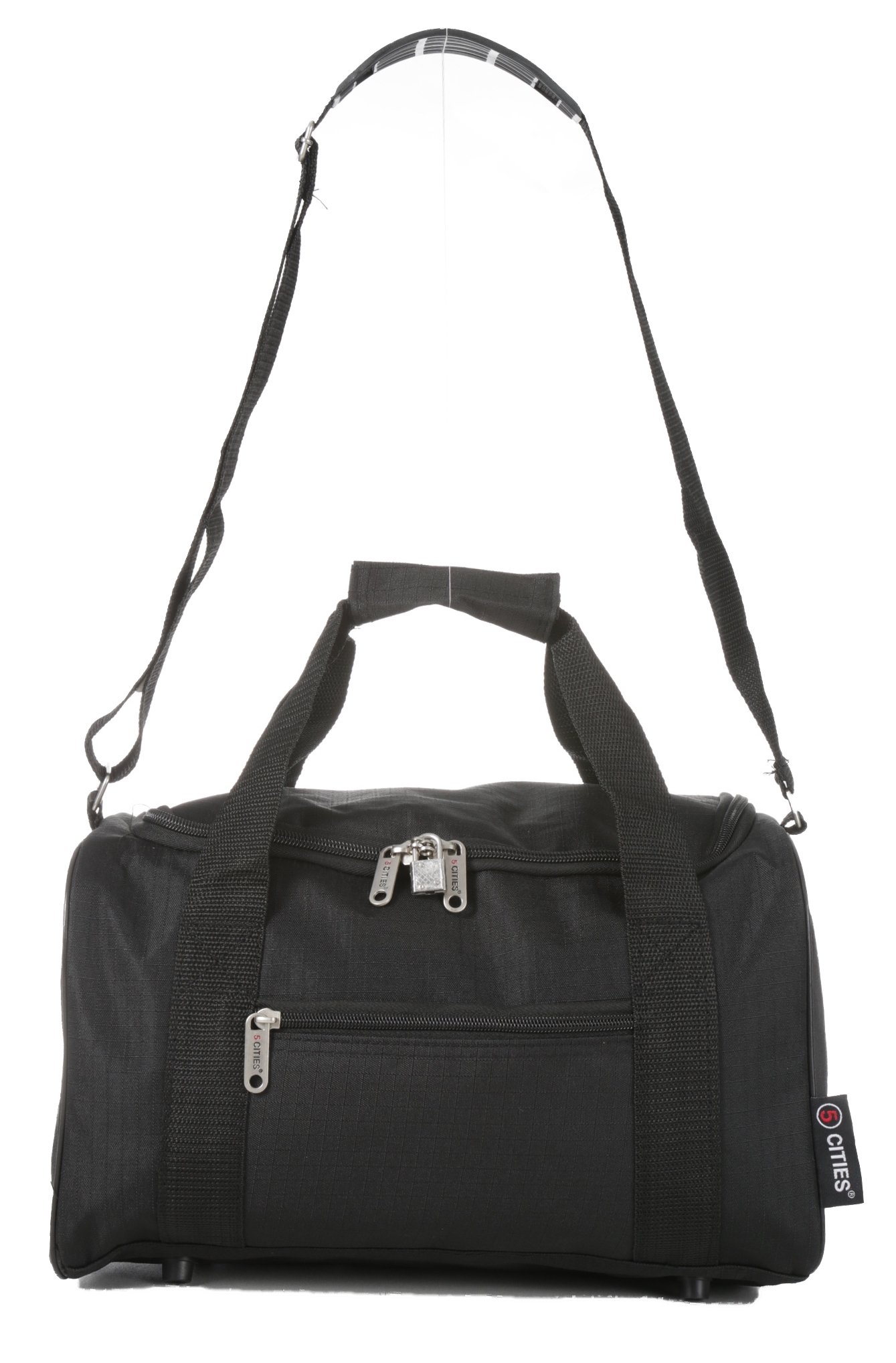 5 Cities Ryanair Cabin Approved Main and Second Set - Carry On Both! Hand Luggage, 55x35x20cm, 42.0 L, Black
