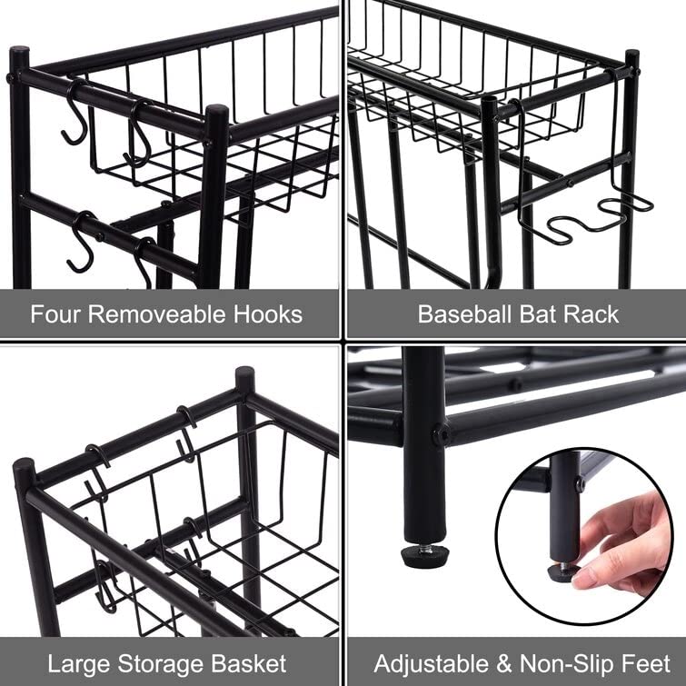 35.6" Freestanding Bike Rack Black Steel