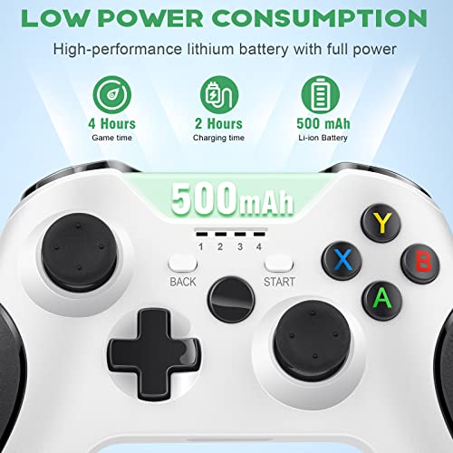 ASUNCELL Wireless Controller for Xbox One Xbox Series X|S gamepad Wireless video Wireless Controller with Dual Vibration game controller Wireless Xbox USB Gamepad Joypad Controller with Windows7/8/10/11,White