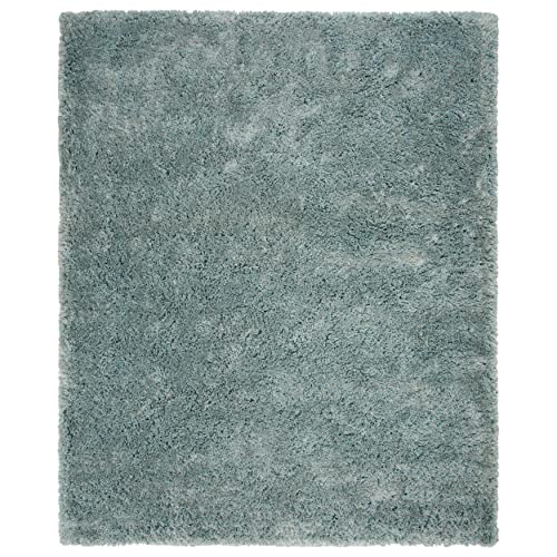 SAFAVIEH Toronto Shag Collection 8' x 10' Ivory SGT501A Handmade Solid 1.25-inch Thick Area Rug