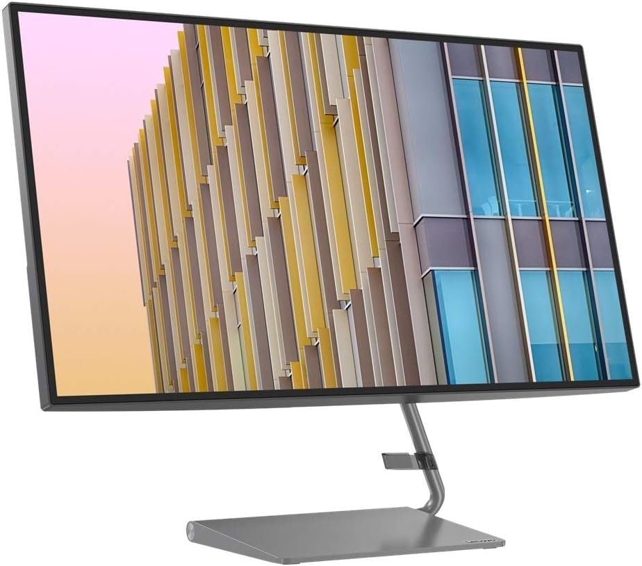 Lenovo Q27h-10 27-Inch Monitor, QHD (2560 x 1440), IPS, LED Backlit, 16:9, AMD FreeSync, USB-C, 4-Side Borderless, 75Hz, 4ms Response Time, 99% sRGB, Tilt, HDMI, DP 1.2, Low Blue Light, 66A7GCC2US